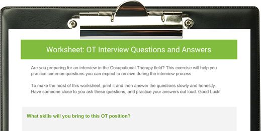 10 Top Occupational Therapy Interview Questions and Answers